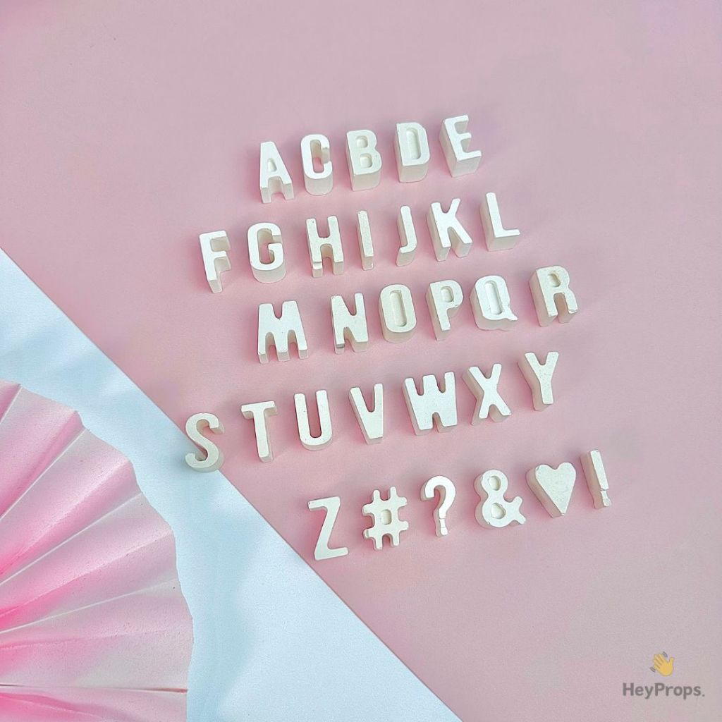 Jual HEYPROPS Dekorasi Huruf Alphabet Concerete Satuan – Custom Nama ...