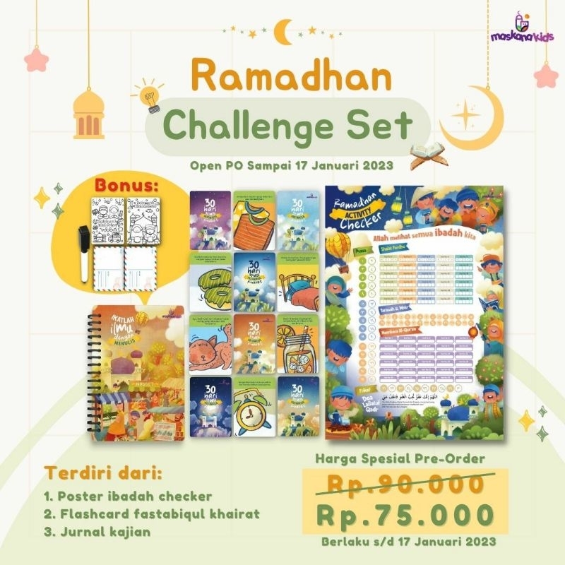 Jual Ramadhan Challenge Set - Jurnal Ramadhan Anak - Poster Kegiatan ...