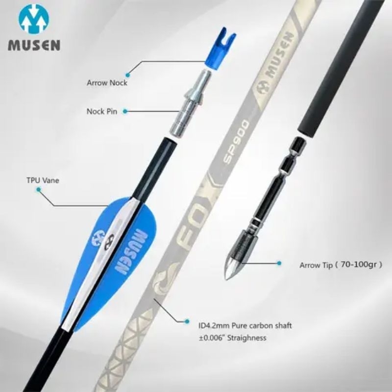 Jual Arrow Musen Pure Carbon - Musen Fox Spine 1000 | Shopee Indonesia