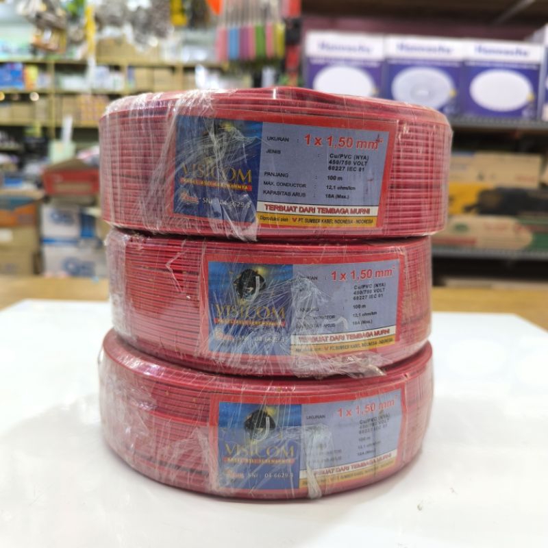 Jual Kabel Tunggal NYA Visicom 1x1.5 mm 100 Meter | Shopee Indonesia