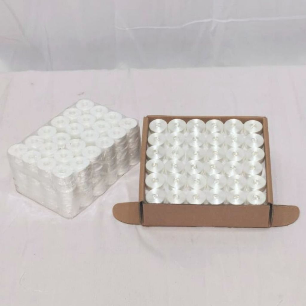 Jual Benang Sepul Jadi / Spool jadi / Sekoci jadi Warna Putih / Putih ...