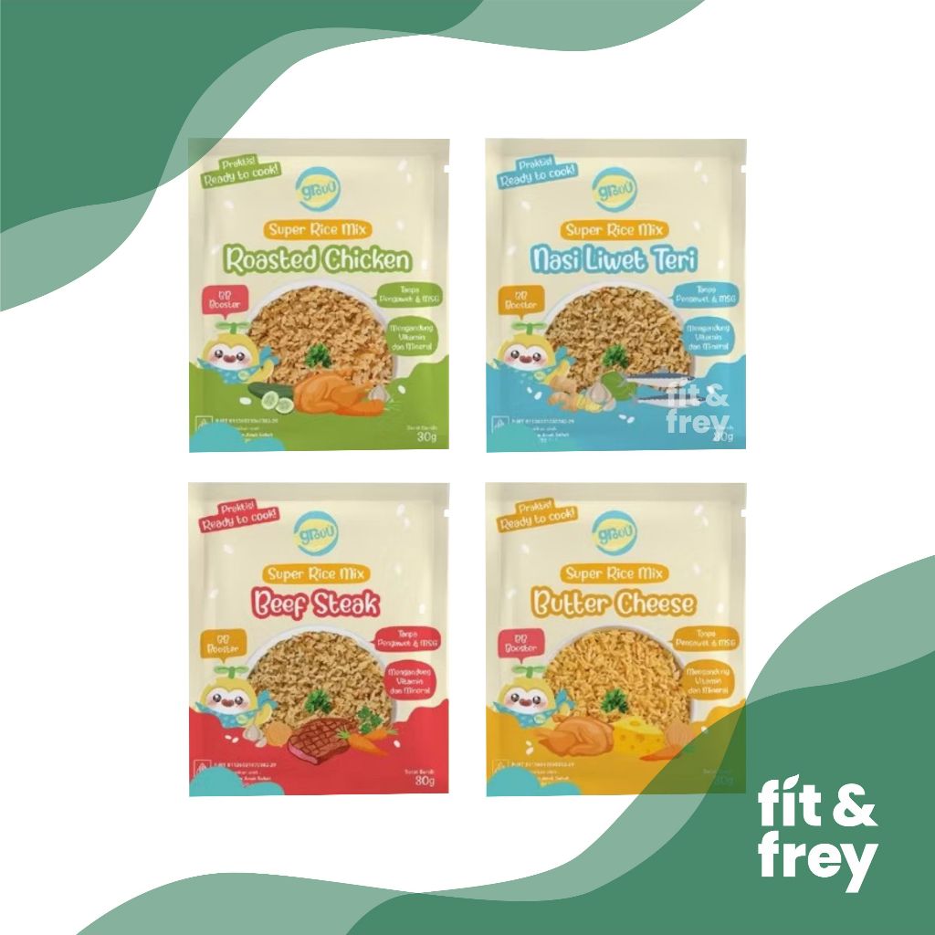 Jual GROUU Super Rice Mix - Size Travel 30g - Beras Mpasi BB Booster ...