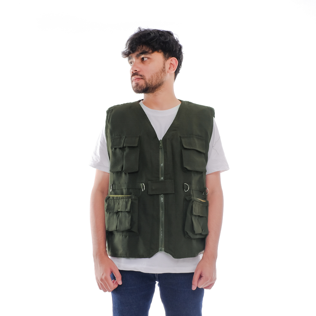 Jual Rompi CARGO Dewasa VEST Dewasa Banyak SAKU | Shopee Indonesia