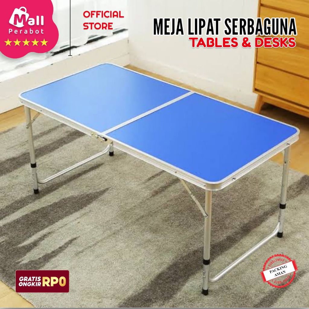 Jual Mall Perabot | Meja Lipat Square Koper Alumunium | Meja Flipper ...