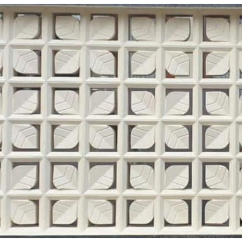 Jual roster minimalis/ roster beton minimalis/ roster motif daun putih ...