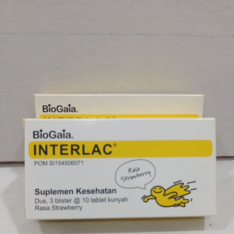 Jual interlac tablet rasa strawberry 1 box 30 tablet | Shopee Indonesia