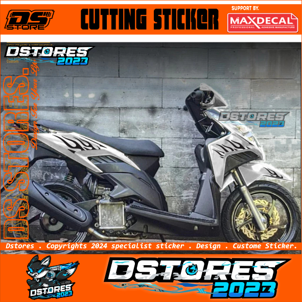 Jual CUTTING STICKER STRIPING VARIASI VARIO TECHNO 110 KARBU STRIPING ...