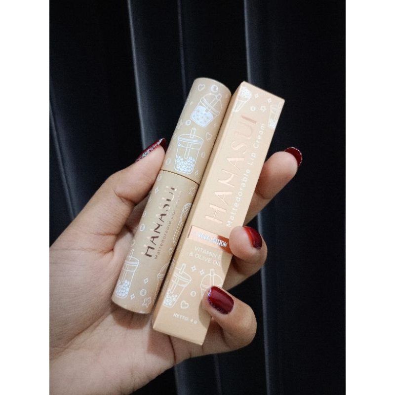 Jual READY‼️Mattedorable Lip Cream Boba Edition (HANASUI) | Shopee ...