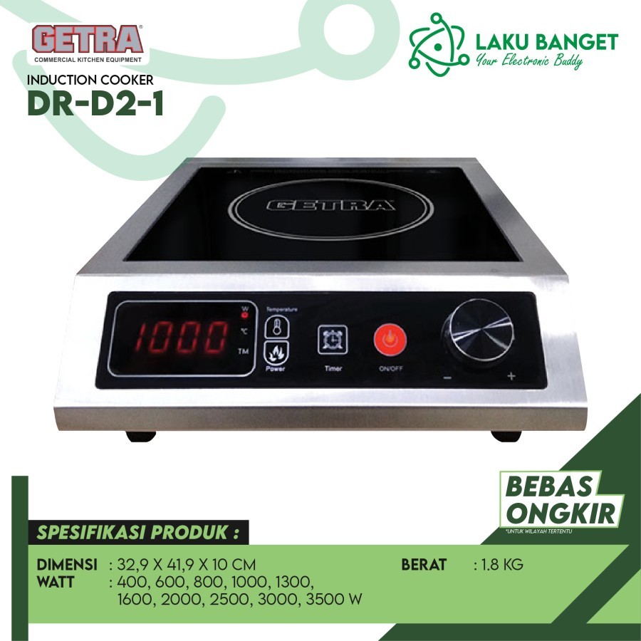 Jual Getra Induction Cooker DR-D2-1 / Kompor Induksi Getra DR D2 1 ...