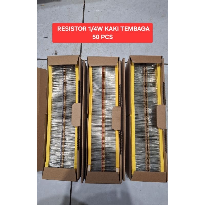 Jual Resistor 1/4W Kaki Tembaga 50 Pcs | Shopee Indonesia
