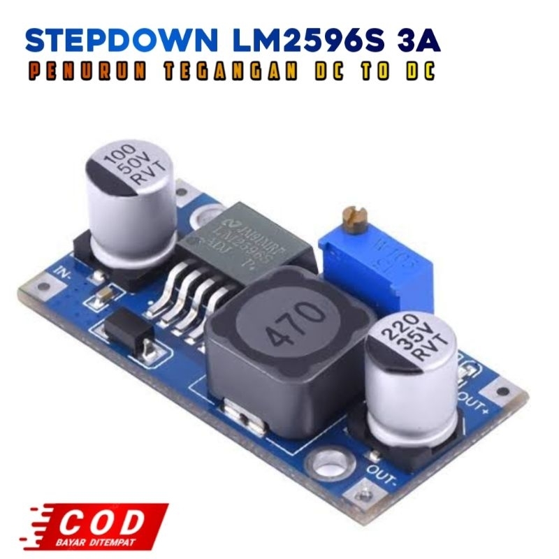 Jual STEPDOWN LM2596S 3A, PENURUN TEGANGAN DC TO DC | Shopee Indonesia