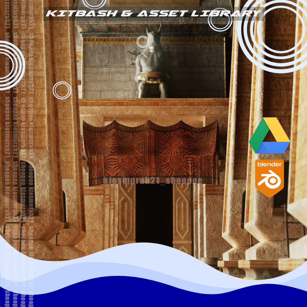 Jual KitBash3D - Age of Egypt Kitbash 3D Blender 3D Model Asset Library Blender 3D | Shopee ...