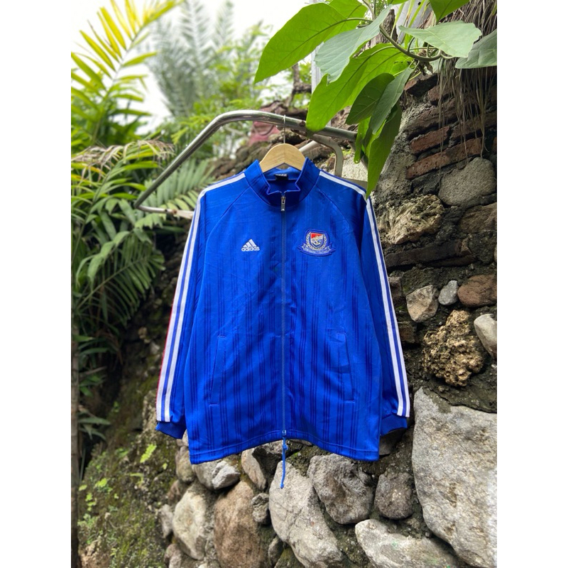 Jual Tracktop Adidas Blue Big Logo Second Original | Shopee Indonesia