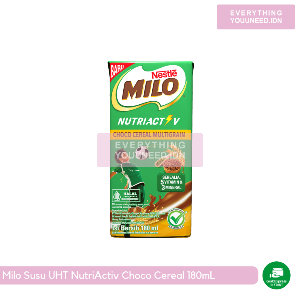 Jual Milo Susu UHT NutriActiv Choco Cereal 180mL | Shopee Indonesia
