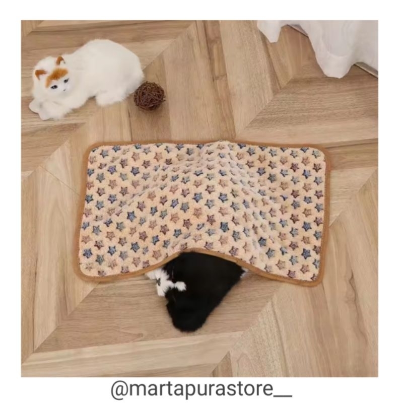 Jual SELIMUT KUCING HANGAT 40 X 60 CM READY BIRU | Shopee Indonesia