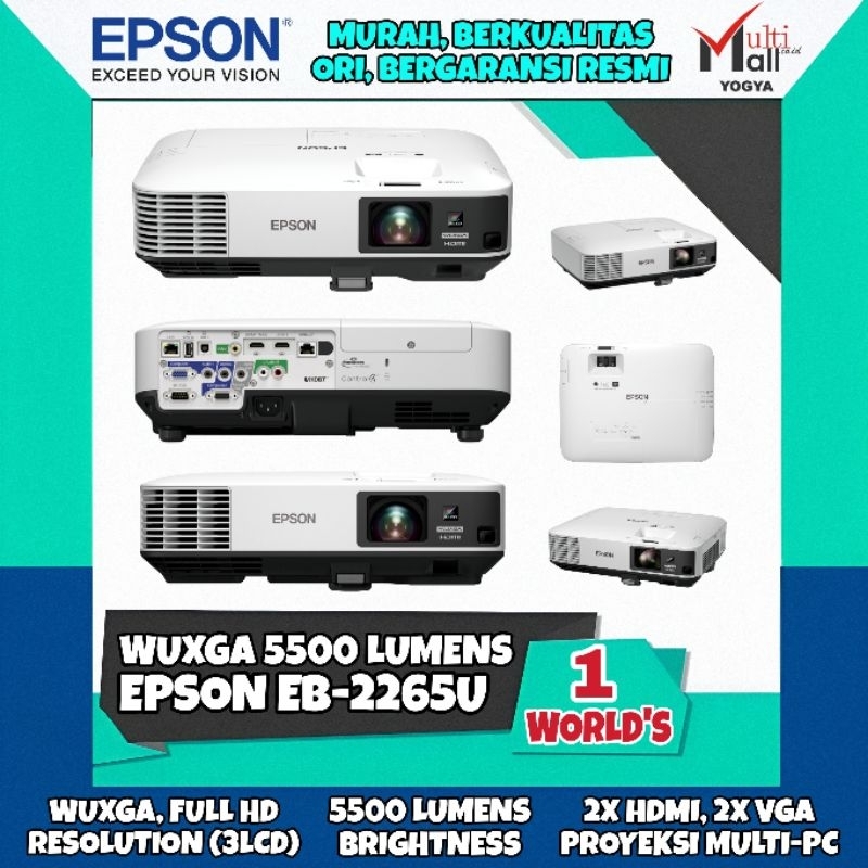 Jual Epson Projector 2265U WUXGA 5500 Lumens Proyektor EB-2265U Full HD WUXGA (1920x1200) 3LCD ...
