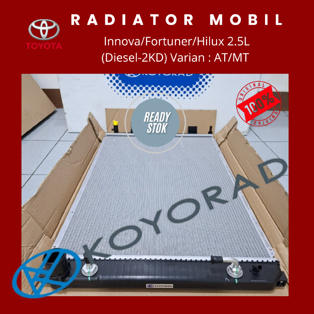 Jual Radiator Toyota Innova/Fortuner/Hilux 2.5L (Diesel 2KD) MT/AT ...