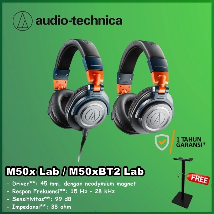 Jual Audio-Technica ATH-M50x LAB M50xLab Professional Monitor Headphones / M50x BT Bluetooth ...