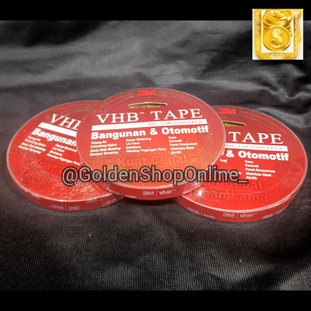 Jual Double tape merk 3M type VHB uk 1/2'' (12 mm × 4,5 mtr) | Shopee ...