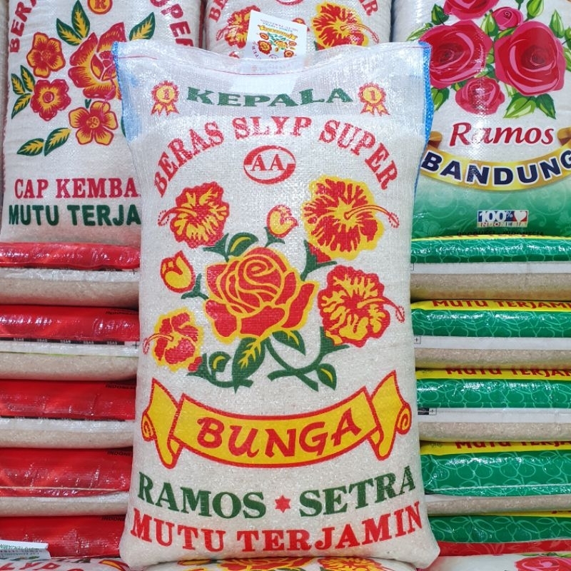 Jual BERAS CAP BUNGA PULEN 5 Kg - 25 Kg | Shopee Indonesia