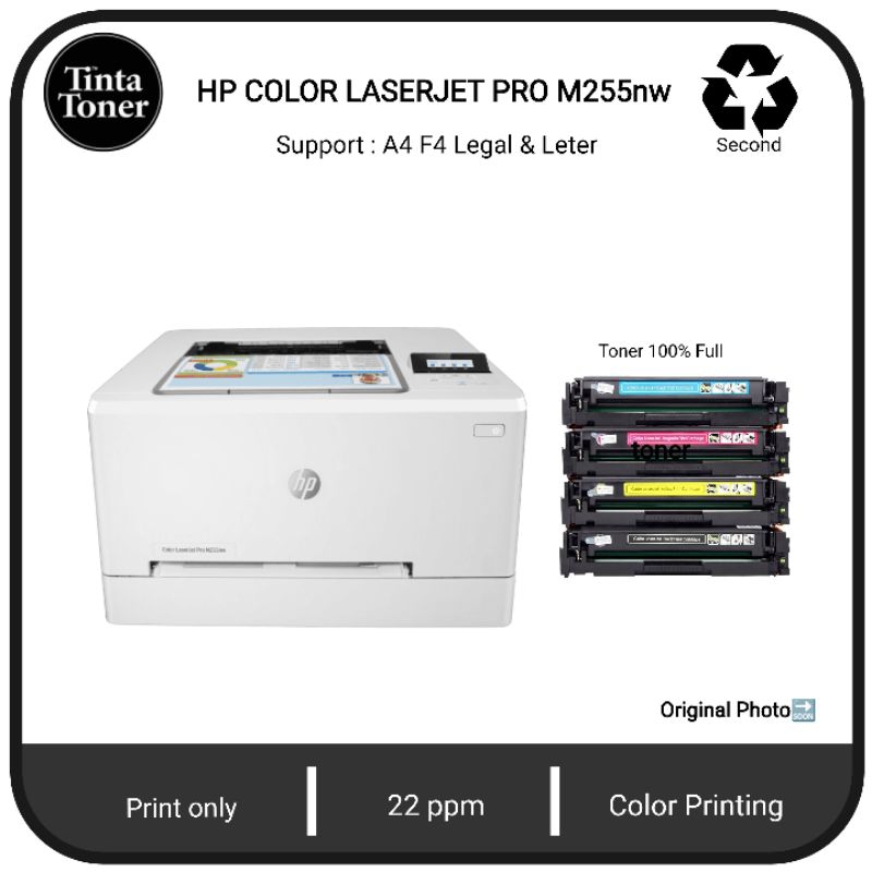 Jual Hp color laserjet Pro M255nw printer werles F4 A4 legal leter ...