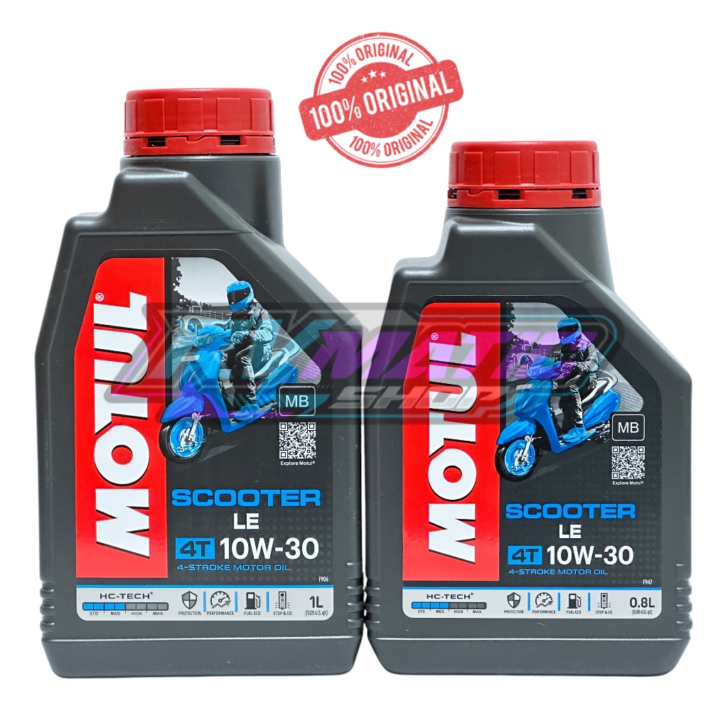 Jual OLI MESIN MOTOR MATIC MOTUL SCOOTER LE 10W-30 0.8L / 1L ORIGINAL MOTUL | Shopee Indonesia