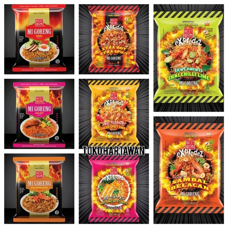 Jual BEST WOK mie goreng kuah 8 varian rasa NEW thai chili lime sambal ...