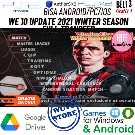 Jual PS 2 WE 10 update 2021 Winter Season Full Transfer | Bisa di PC ...