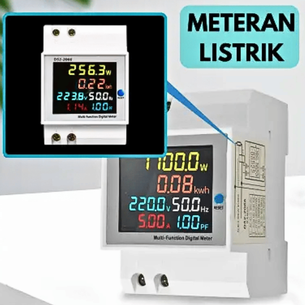 Jual ZUYIYI D52-2066 Meteran Listrik Digital kwh meter Display Din Rail Single Phase 300V 100A ...