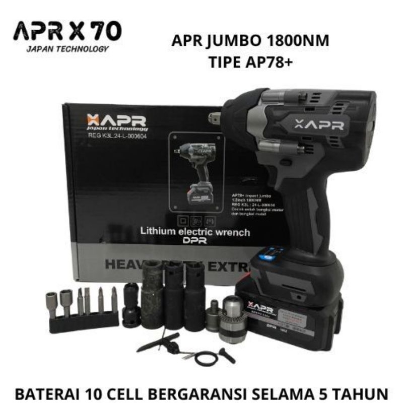 Jual APR AP78+ IMPACT WRENCH 1800NM 1BATRAI KARDUS | Shopee Indonesia