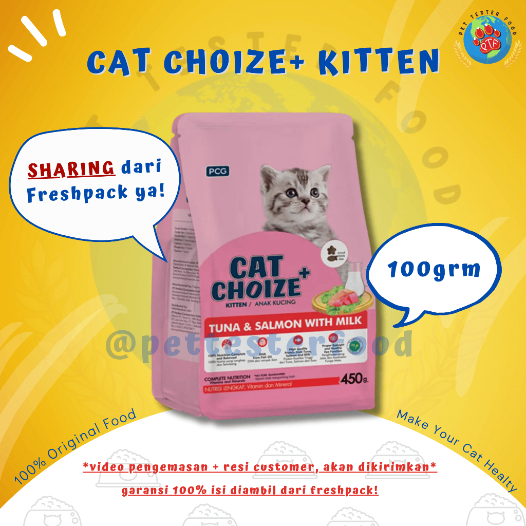 Jual [TESTER] BACA DESKRIPSI! Cat Choize Plus+ Dry Food Kitten Tuna ...