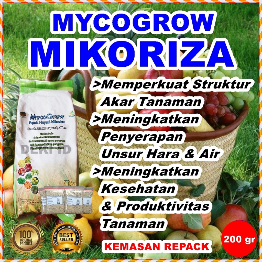 Jual Mikoriza Mycogrow 200 Gram Repack Pupuk Hayati Fungisida Organik ...