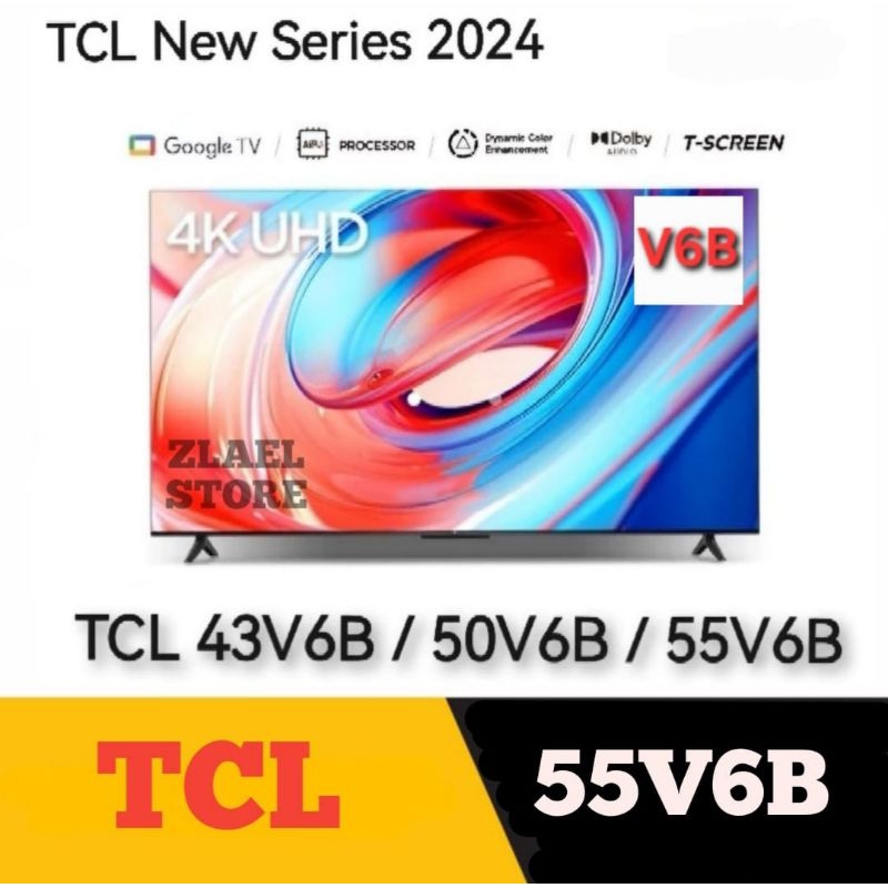 Jual TCL 55V6B Google TV 55 Inch 4K UHD TCL V6B 55" Android TV Smart TV Dolby Digital AIPQ ...