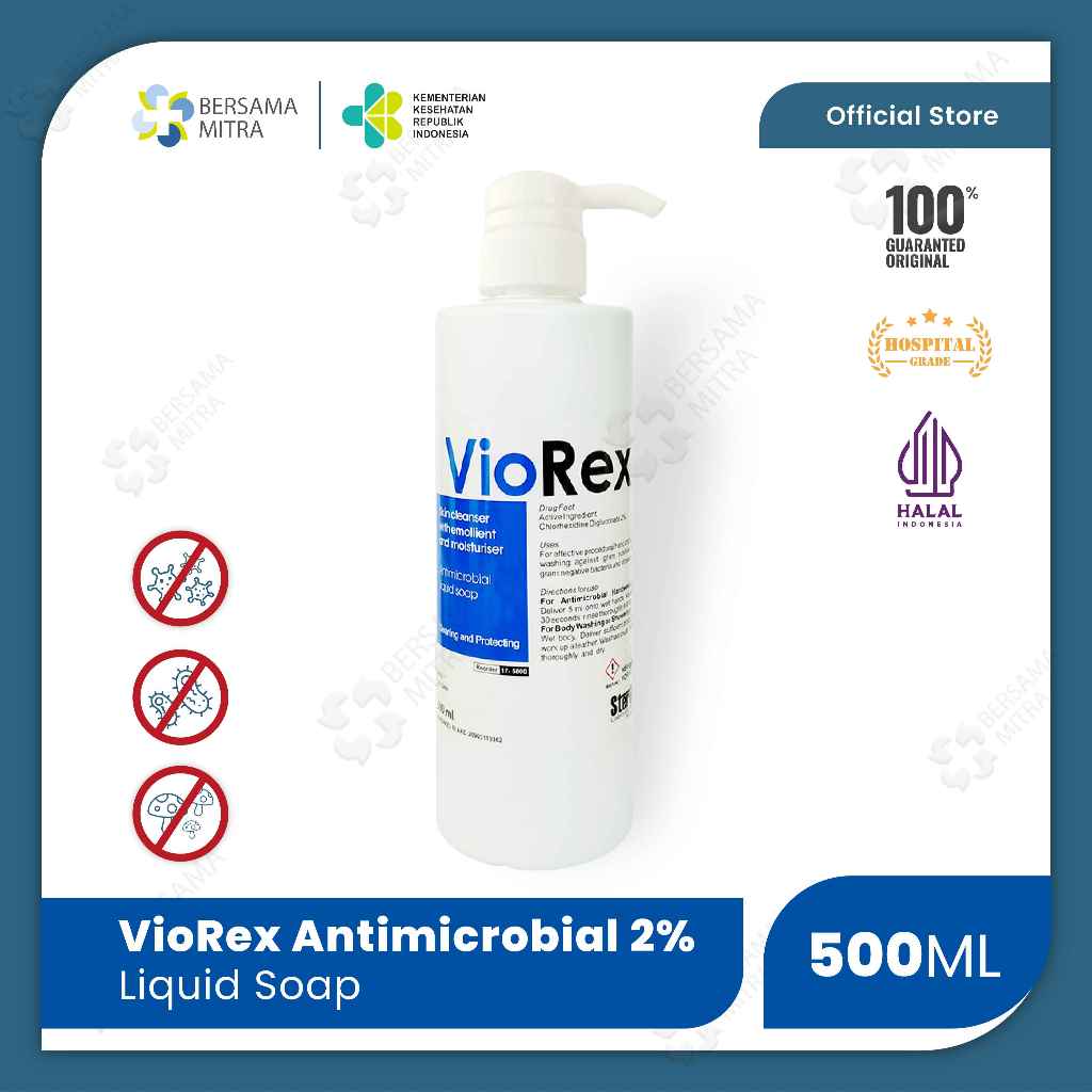 Jual VioRex Antimicrobial Liquid Soap - Botol 500ml | Shopee Indonesia