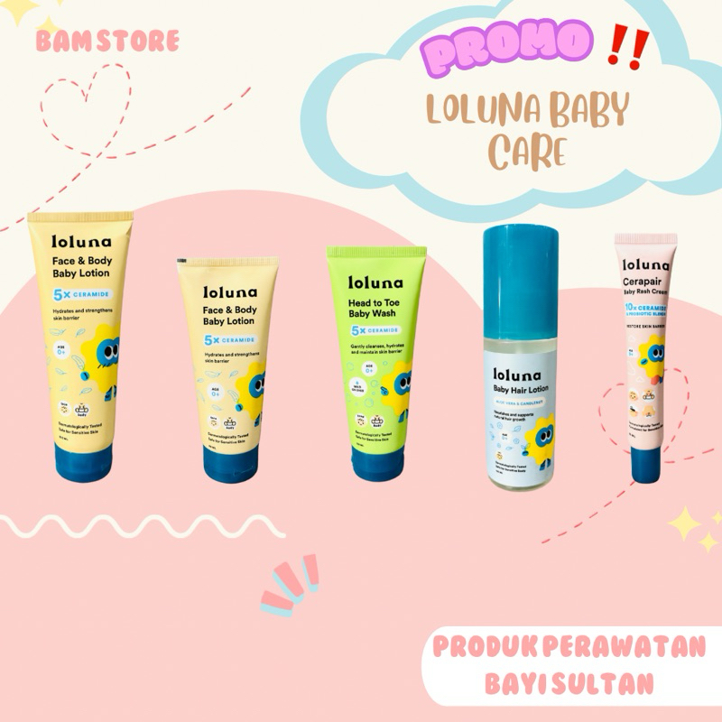 Jual LOLUNA Head to Toe Baby Wash - Face & Body Lotion - Hair Lotion ...