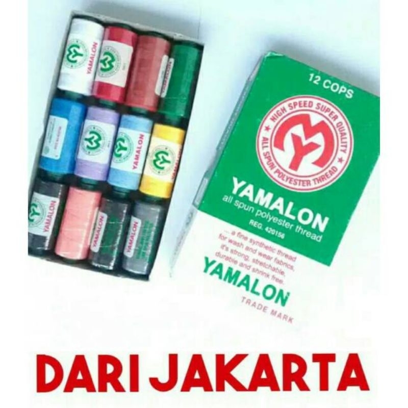 Jual BENANG JAHIT YAMALON / 500 yard - 40/2 / 100% SPUN POLYESTER ...