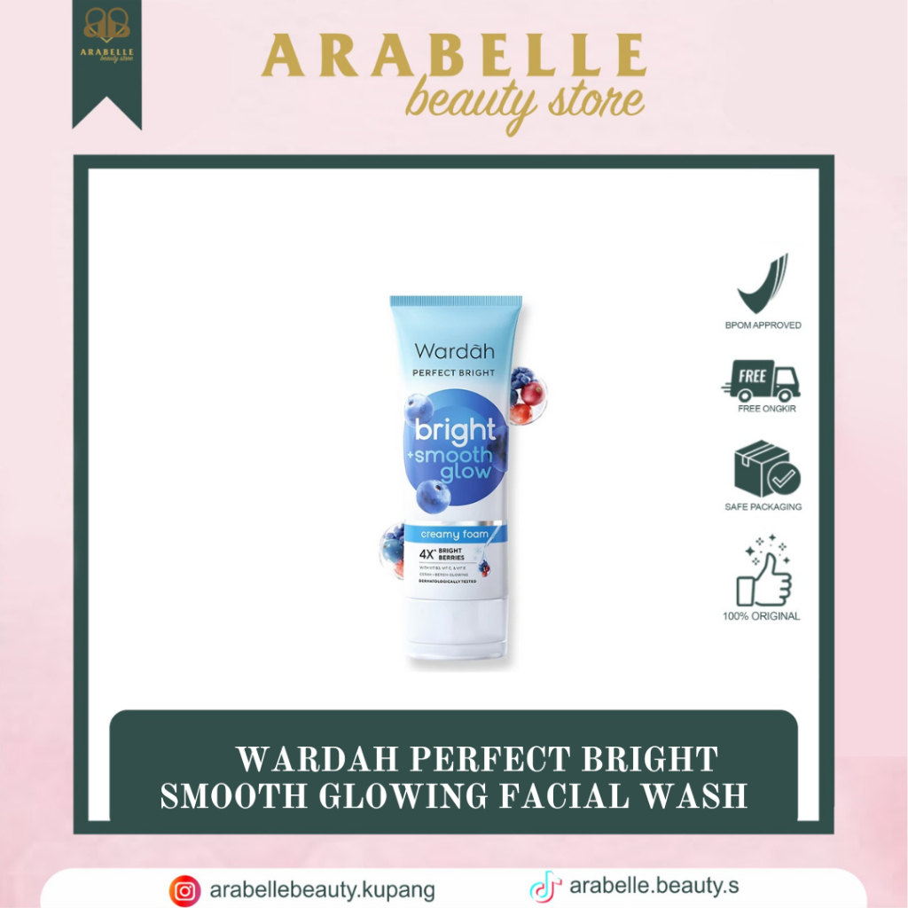 Jual Wardah Perfect Bright Creamy Foam Brightening + Smooth Glowing ...