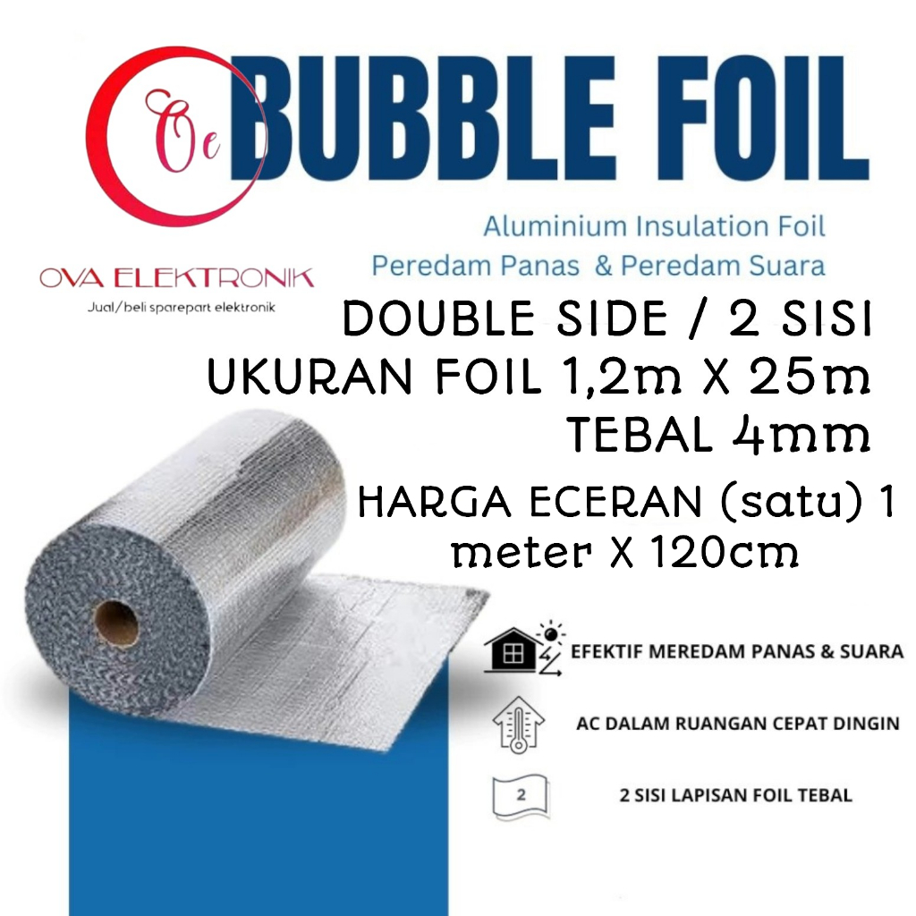 Jual ALUMINIUM BUBBLE FOIL ANTI PANAS / INSULASI ATAP / PEREDAM PANAS ...