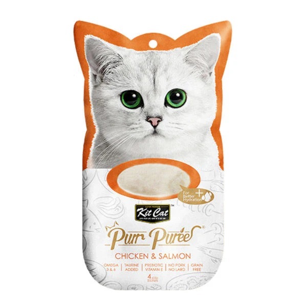 Jual KIT CAT Purr Puree Snack Kucing - CHICKEN & SALMON ( 4 sachets x ...