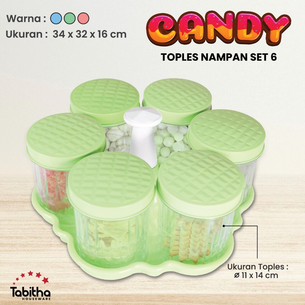 Jual [COD] Tabitha Toples Kristal Bening Set Nampan Estetik Kedap Udara ...