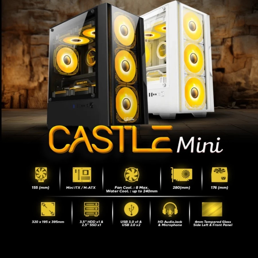 Jual Casing PC Komputer Hose Lexa Gaming Castle Mini | Mini Tower ...
