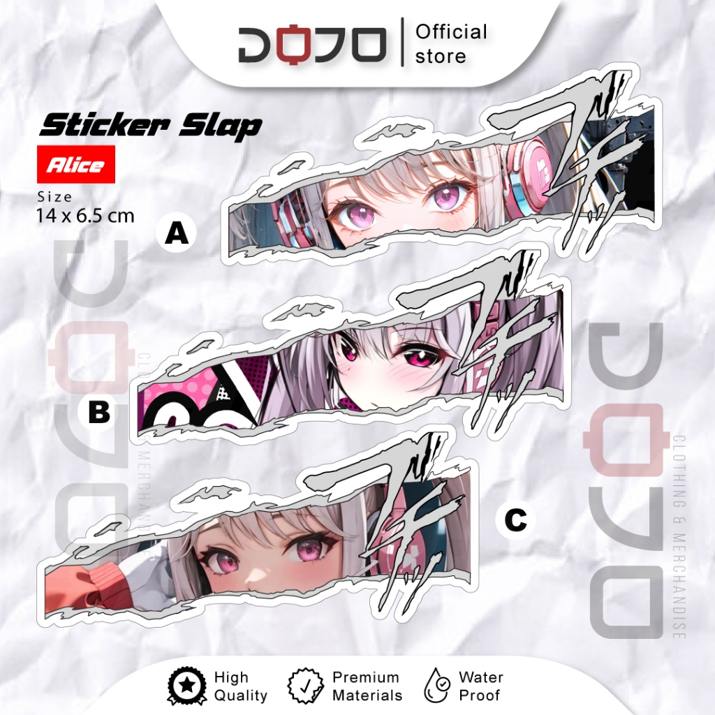 Jual Sticker VINYL NIKKE Alice Warning motor mobil notebook binder ...