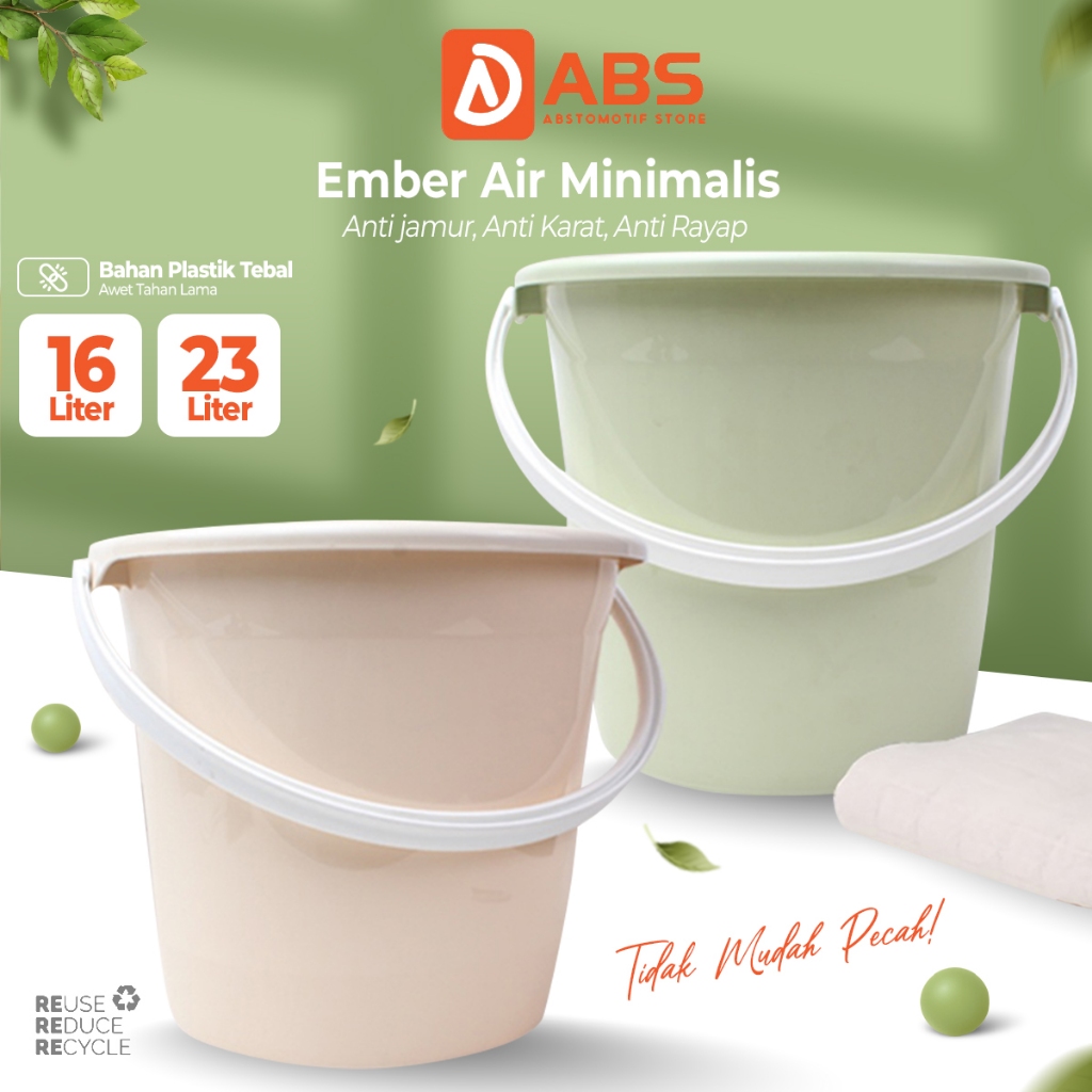 Jual ABS Ember Plastik Ember Air Ember Plastik Tebal Ukuran 16 dan 23 Liter | Shopee Indonesia