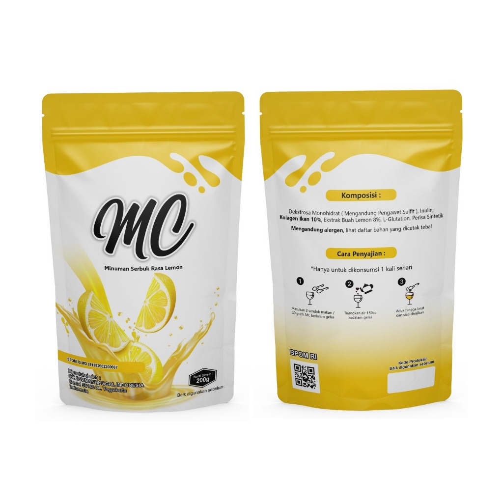 Jual MC BRAND LEMON MINUMAN KOLAGEN 200 GRAM | Shopee Indonesia
