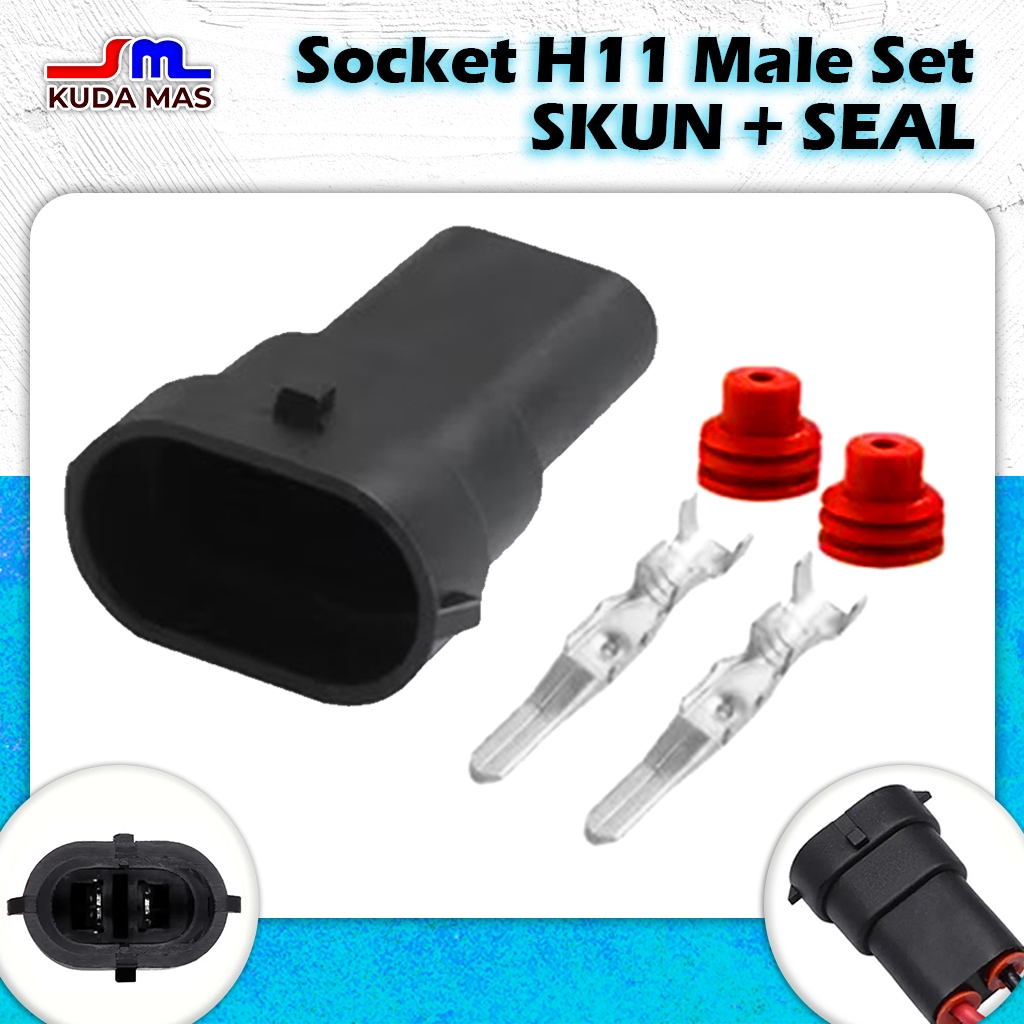 Jual SOCKET SOKET RUMAH MALE COWO H11 LAMPU MOBIL SKUN DAN SEAL ...