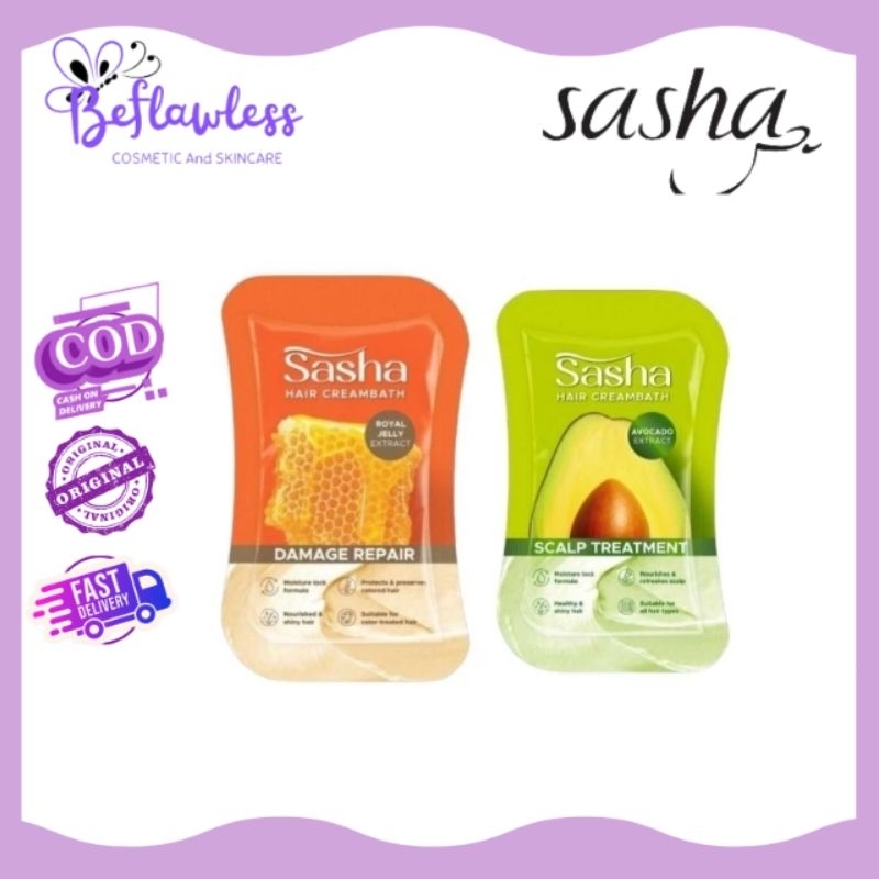 Jual Sasha Hair Creambath Royal Jelly Avocado Damage Repair Scalp Treatment Sachet Rambut 30 gr ...