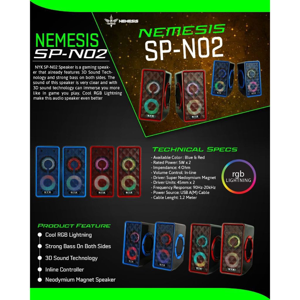 Jual Speaker Gaming Nyk Nemesis SP-N02 | Shopee Indonesia