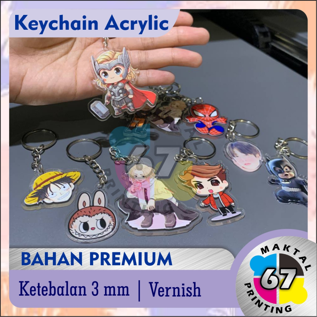 Jual Gantungan Kunci Akrilik Custom | Keychain Custom Acylic | Keychain ...