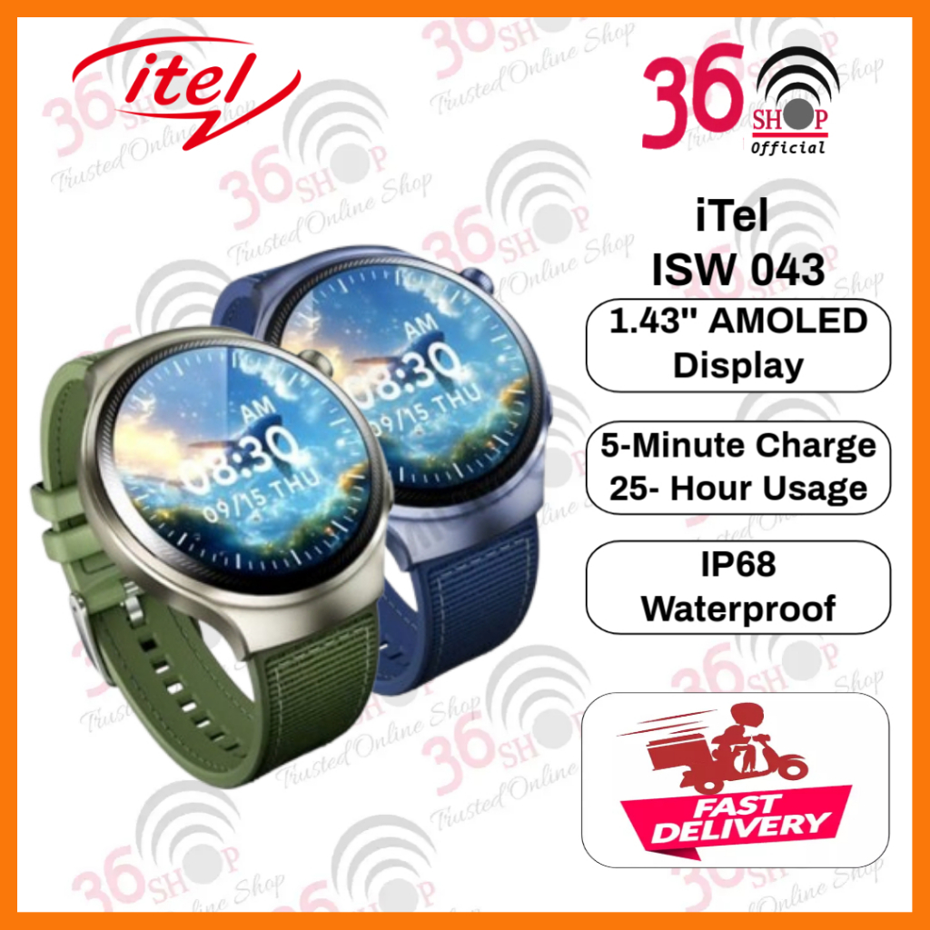 Jual Itel Smartwatch O43 Max smart watch 1.43'' AMOLED Touch Screen ...