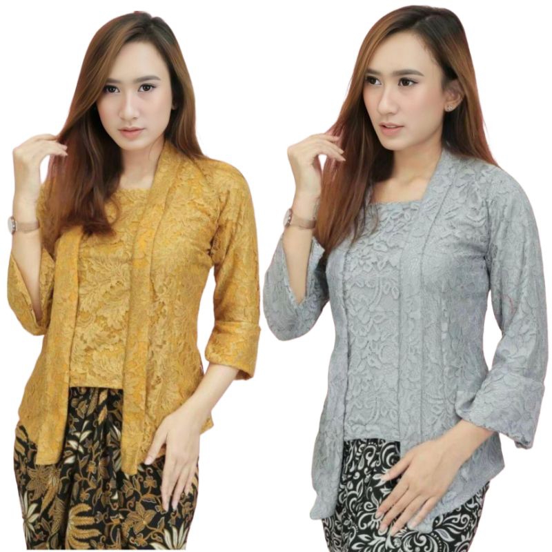 Jual Atasan Kebaya Kutubaru Brokat Wisuda / Kebaya Kartini Modern / Kebaya Busui Kutu Baru ...